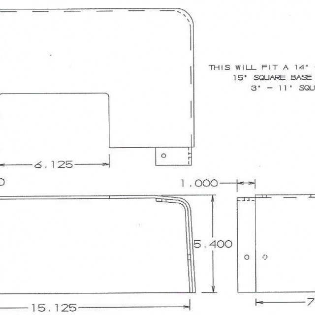 15” SQUARE BASE COVER - JMA Manufacturing